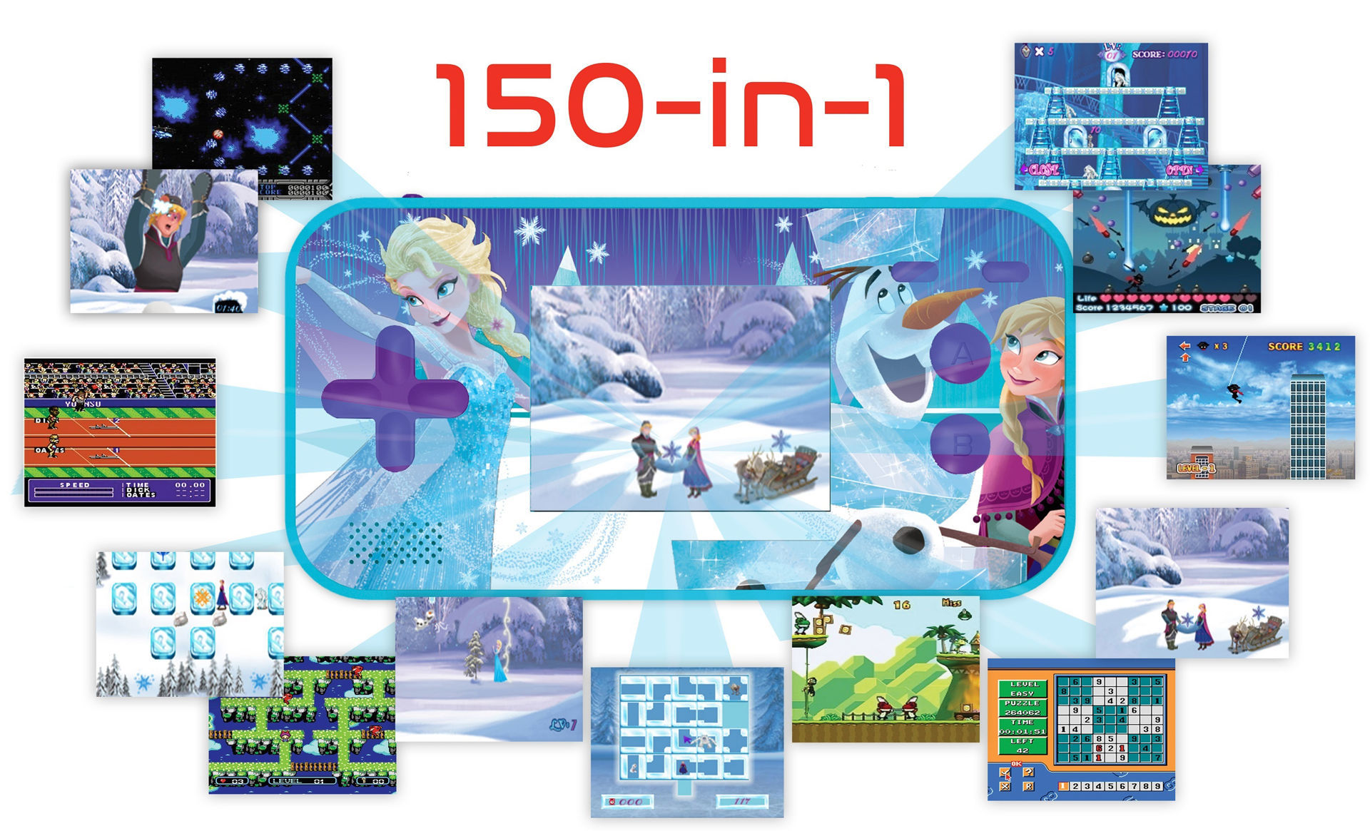 Real Fun Toys | ΚΟΝΣΟΛΑ CYBER ARCADE FROZEN - ΟΘΟΝΗ 2,5 150 ΠΑΙΧΝΙΔΙΑ