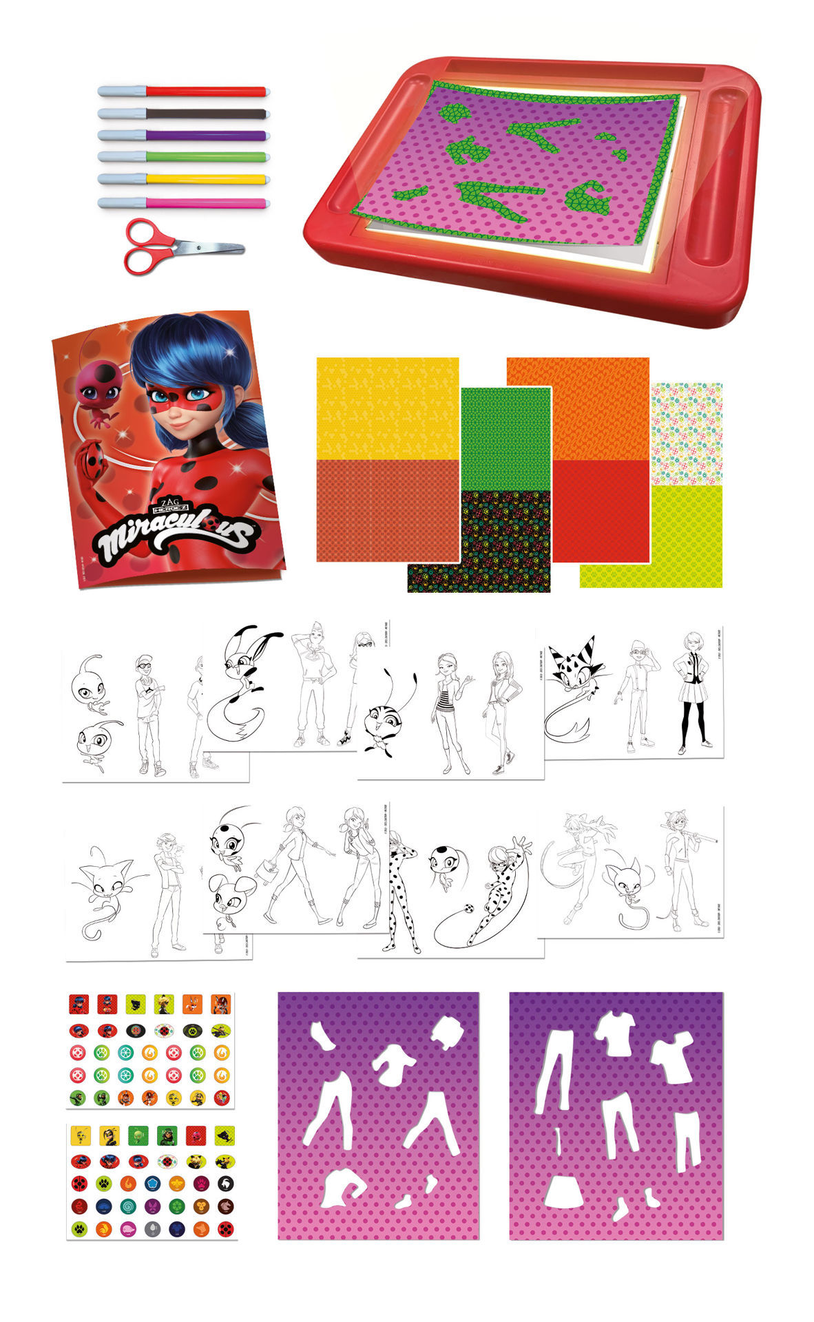 Real Fun Toys | ΣΧΟΛΗ ΖΩΓΡΑΦΙΚΗΣ LADYBUG- ΠΙΝΑΚΑΣ ΜΕ ΦΩΣ